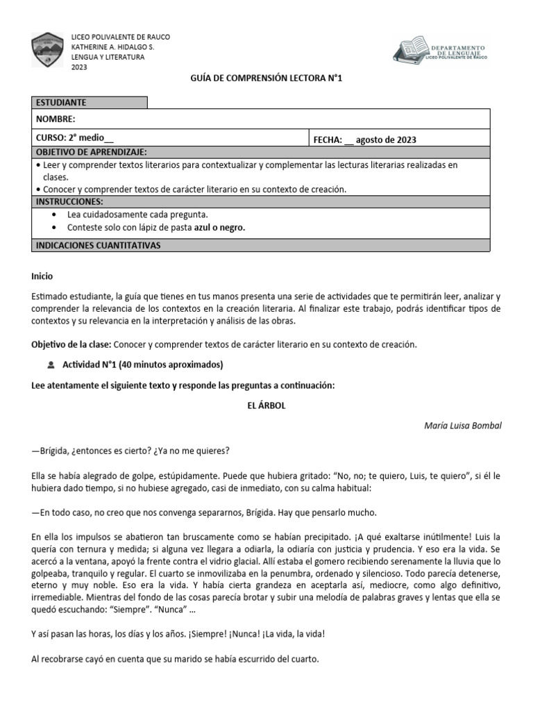 Guía Simce N°1 NM2 | PDF | Color | Amor