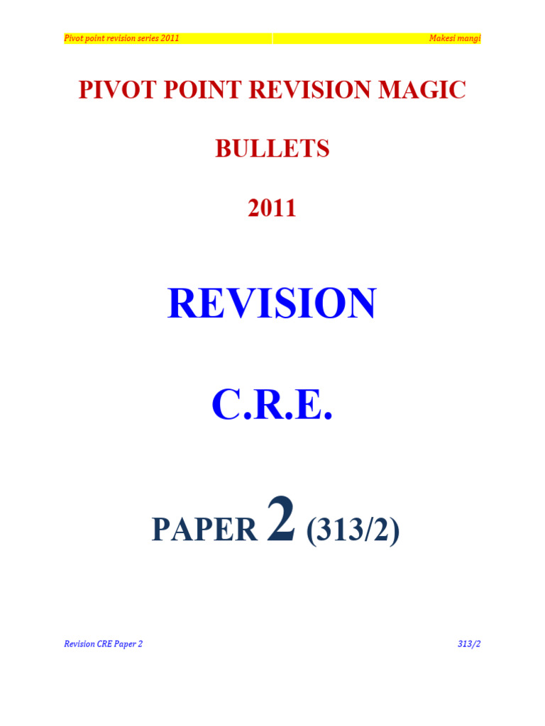 Cre Paper 2 Revision Booklet-1 | Download Free PDF | Jesus | Covenant ...