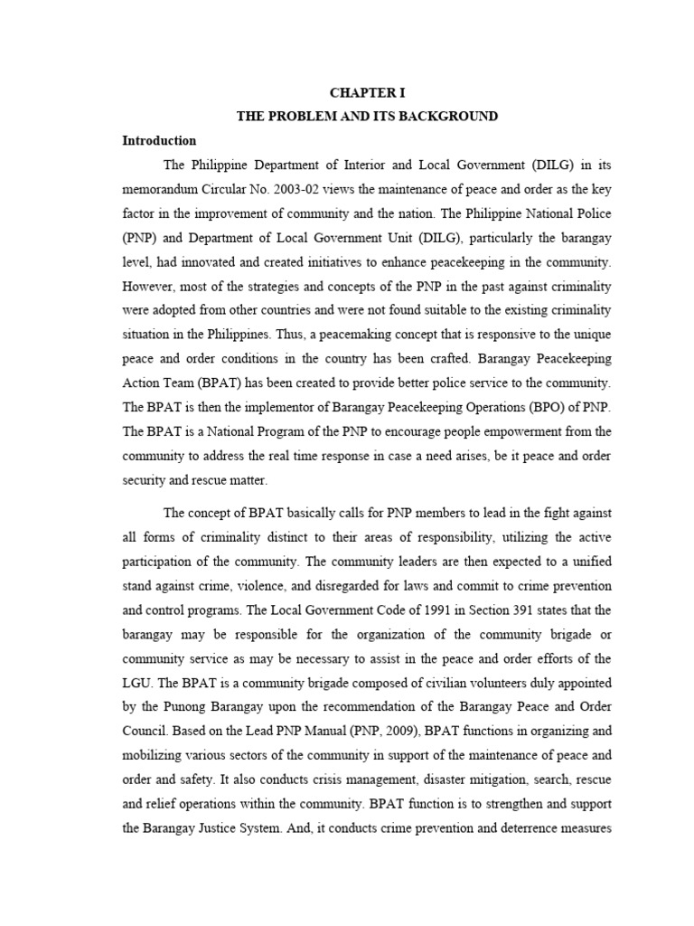 BPATs | PDF | Police | Community Policing