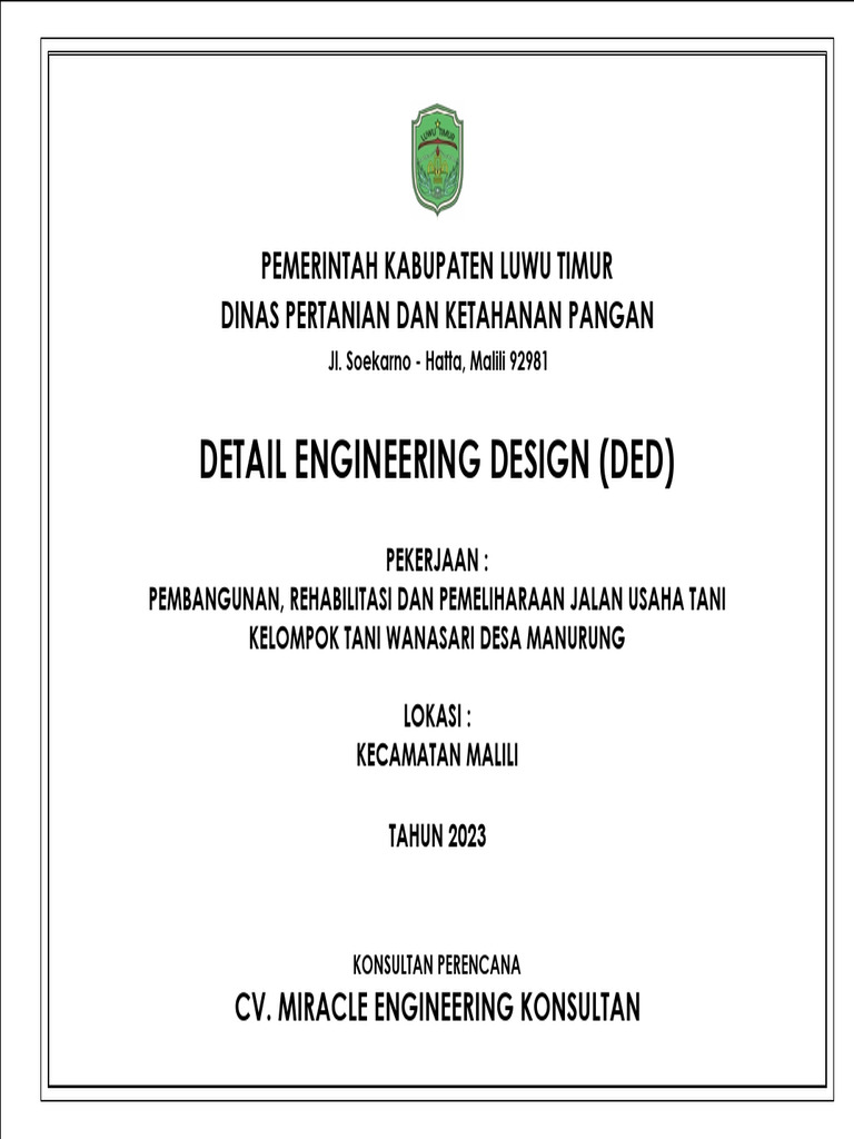 Ded Jalan Tani KT Wanasari, Manurung | PDF