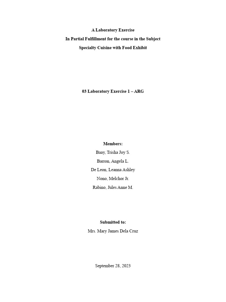 03 Laboratory Exercise 1 | PDF