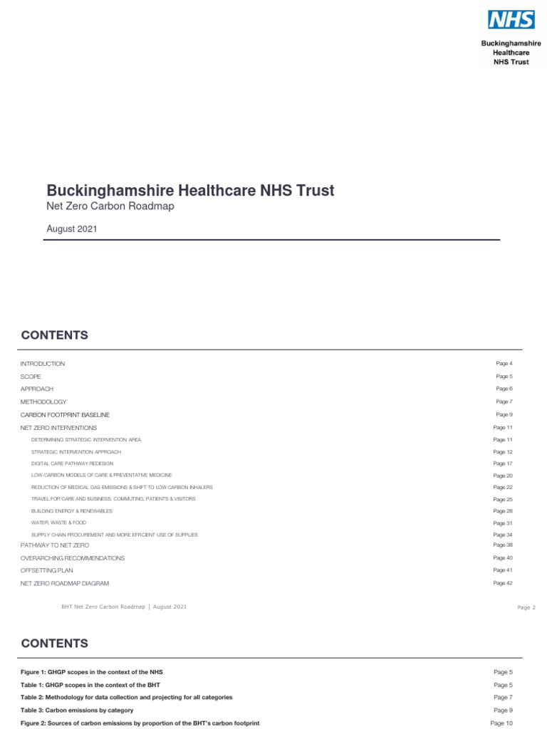 BHT Net Zero Carbon Roadmap | PDF | Low Carbon Economy | Carbon Footprint