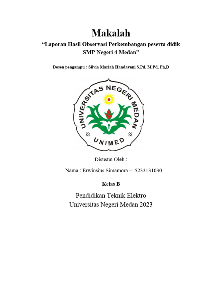 Hasil Observasi Perkembangan Peserta Didik | PDF | Karier & Perkembangan | Sains & Matematika