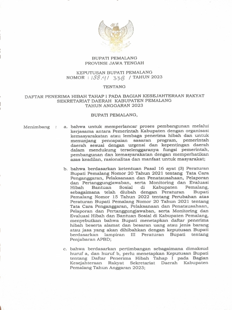 SKHibah THP 1 2023 | PDF