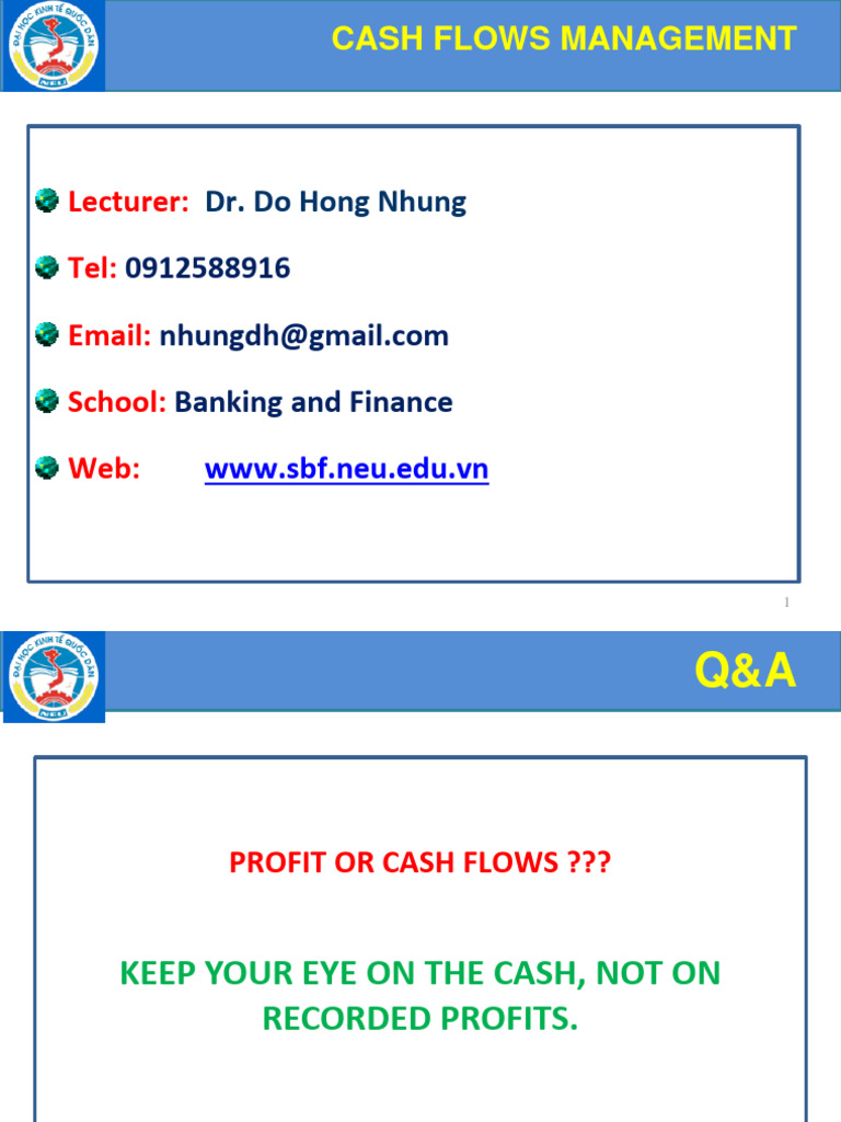 Slide NHTC1119 - Cash Flows Management | PDF | Cash Flow Statement ...
