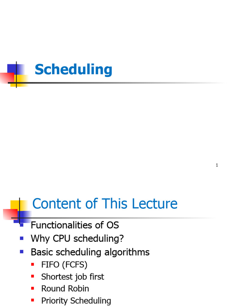 Scheduling | PDF | Scheduling (Computing) | Process (Computing)