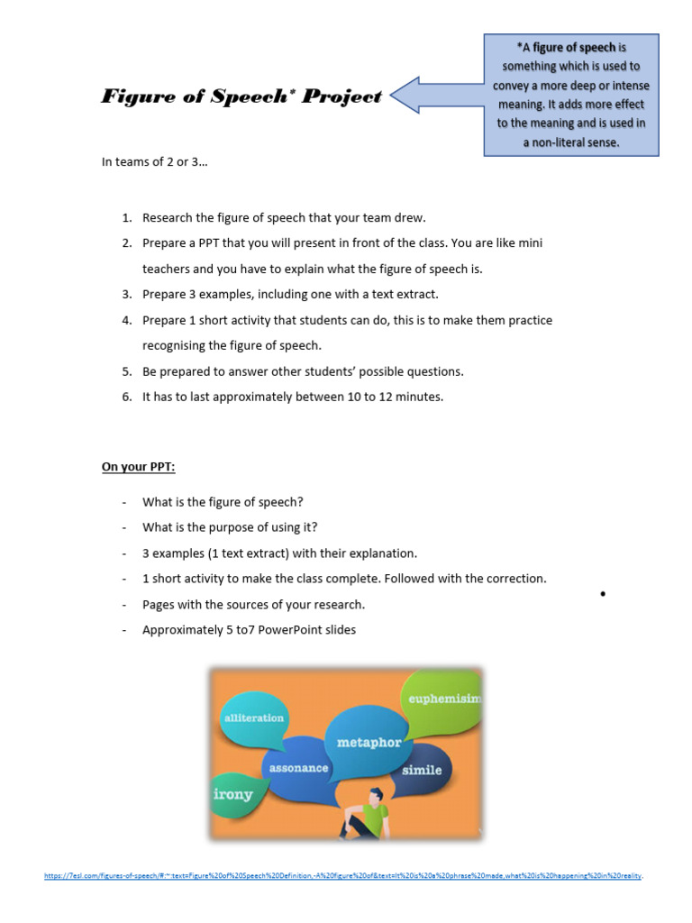 Figure of Speech Project Guidelines | PDF | Microsoft Power Point ...