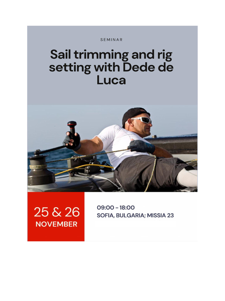 Sail Trim Seminar with Luca Dede | PDF | Sail | Sailing (Sport)