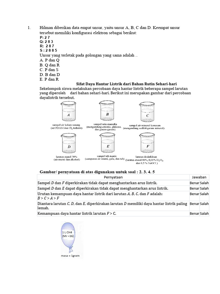 Soal Latihan Kimia XI | PDF
