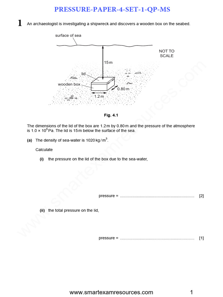 1.29.1 Pressure Set 1 QP Ms | PDF | Gases | Pressure