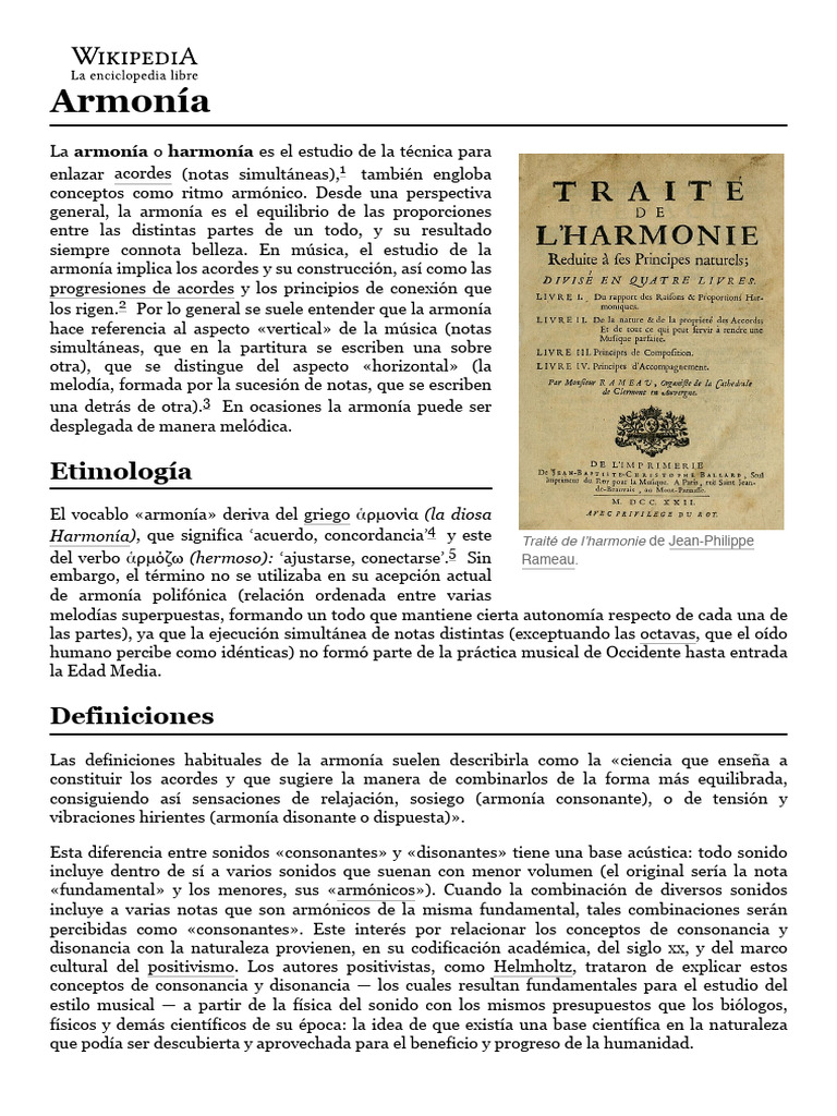 Armonía en la música: conceptos y estudio | PDF | Armonía | Acorde (Música)