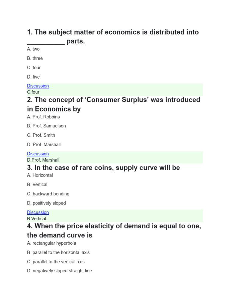 Economics | PDF | Supply (Economics) | Elasticity (Economics)