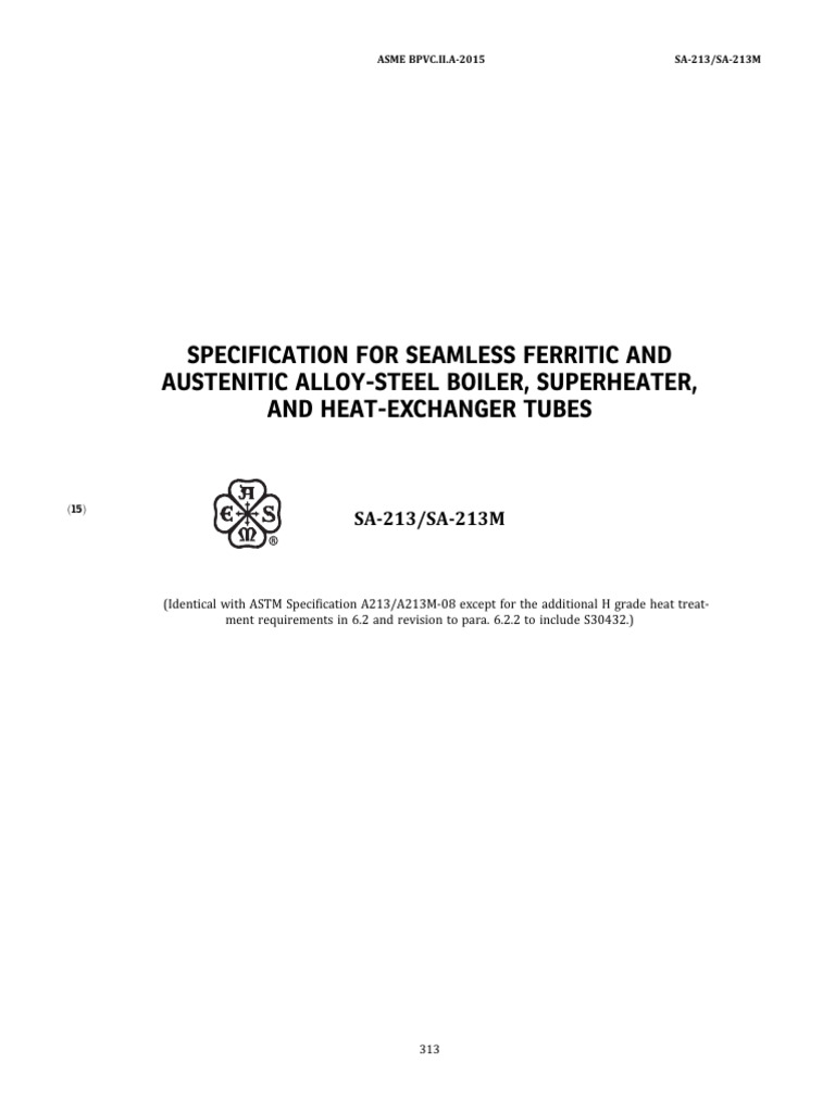 SA-213 Specification for Alloy-Steel Tubes | PDF | Heat Treating | Steel