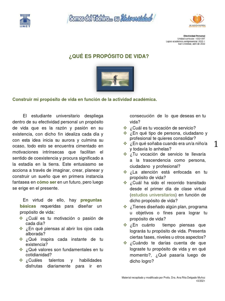 Mi Propósito de Vida | PDF | Vida
