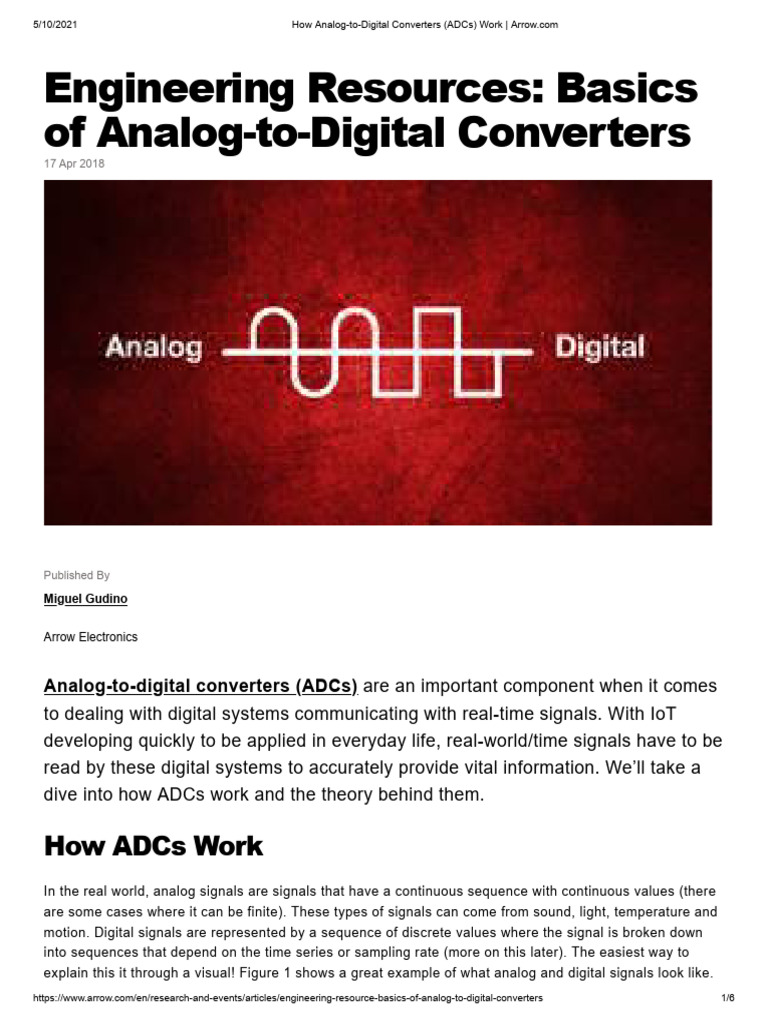 How Analog-To-Digital Converters (ADCs) Work | PDF