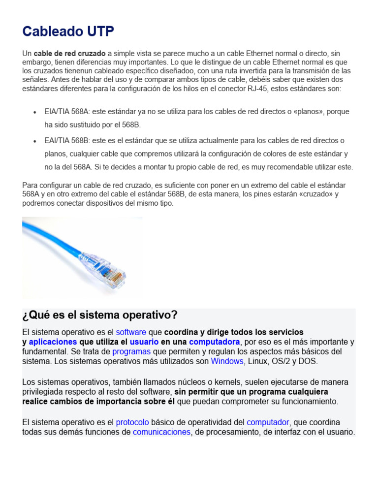 Cableado UTP | PDF