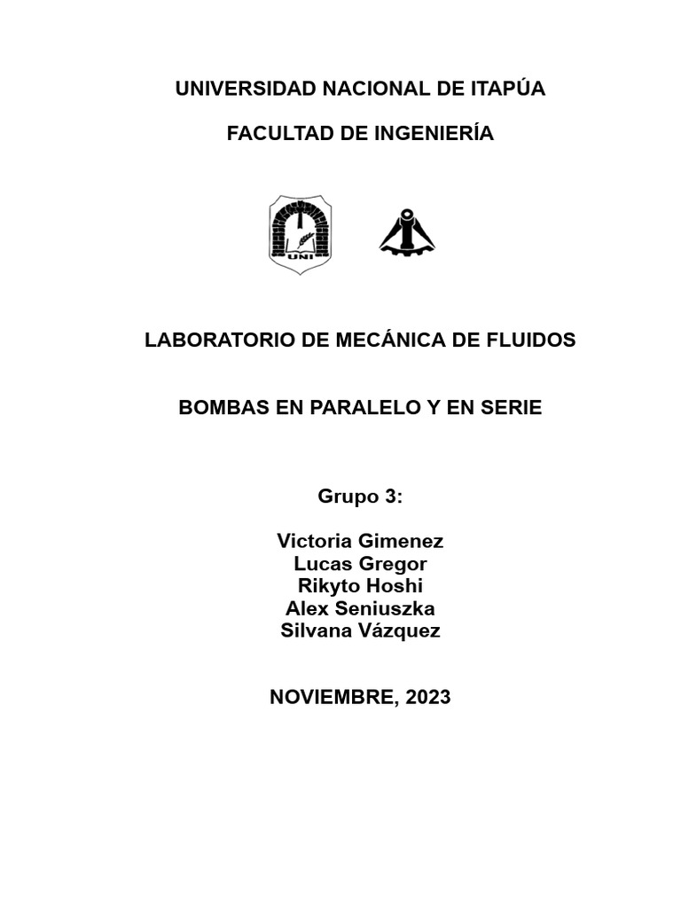 Bombas en Paralelo y en Serie | PDF | Science | Tecnologías de gas