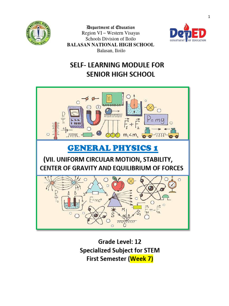 General Physics 1: Circular Motion Module | PDF | Acceleration | Force