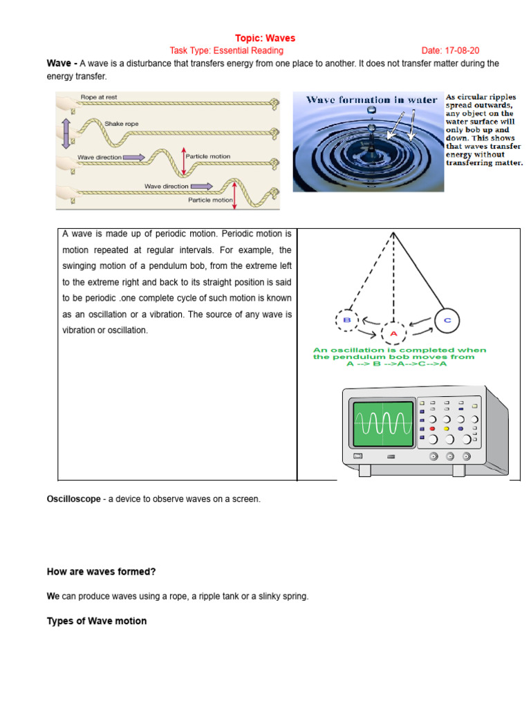 Understanding Wave Motion and Types | PDF