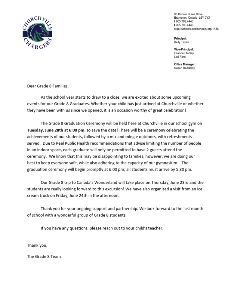 Grade 8 Letter | PDF