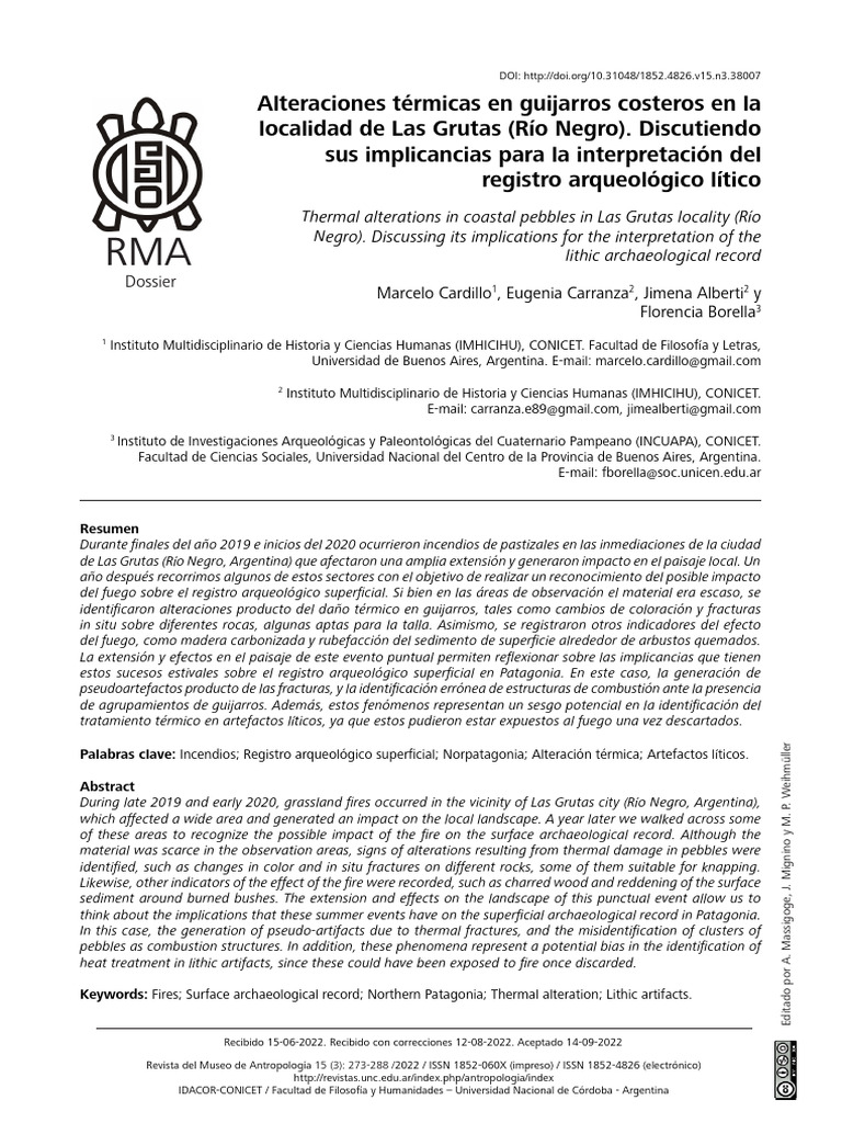 2022 Cardillo Et Al Alteraciones Termicas | PDF | Roca (geología ...