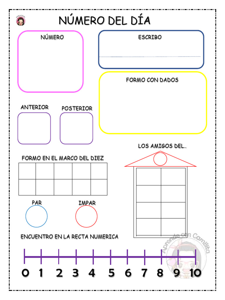 Plantillas Número Del Día | PDF
