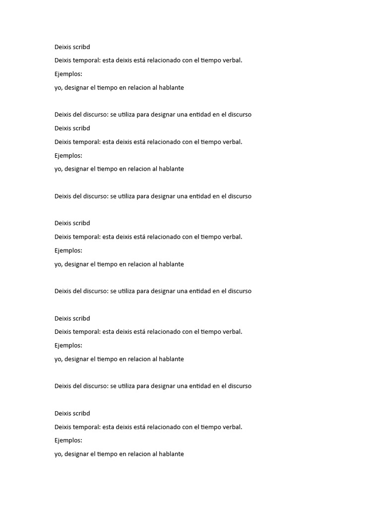 Deixis Temporal y del Discurso | PDF | Lingüística | Cibernética