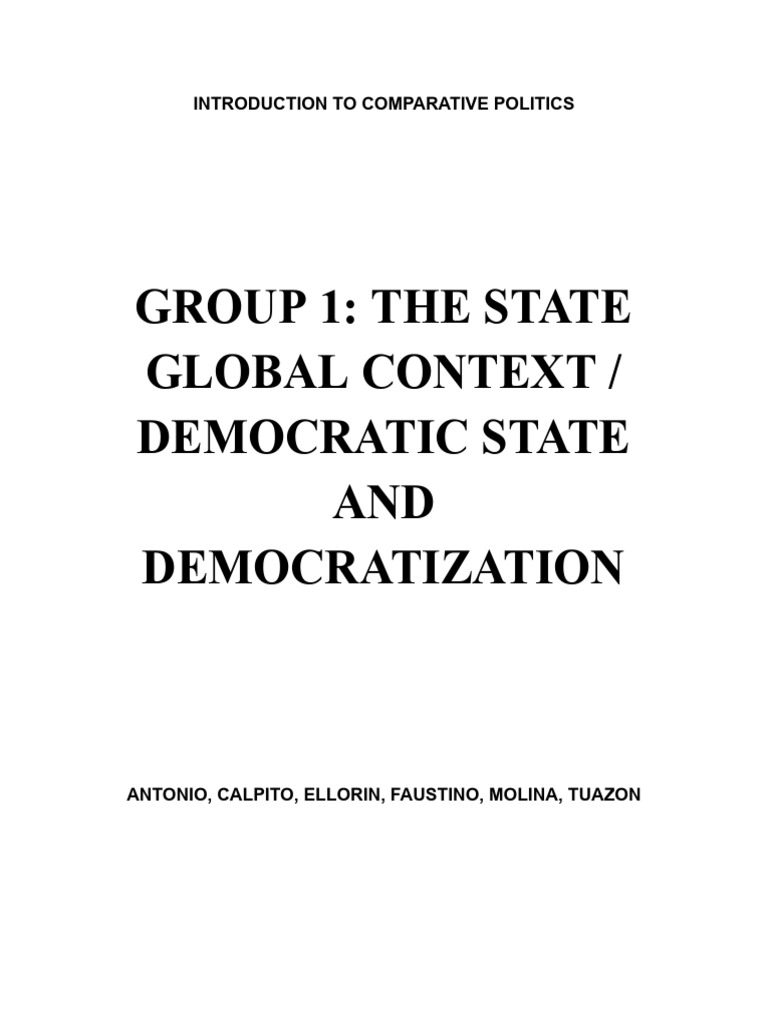 Group 1 Polsci 104 | PDF | Political Ideologies | Democracy