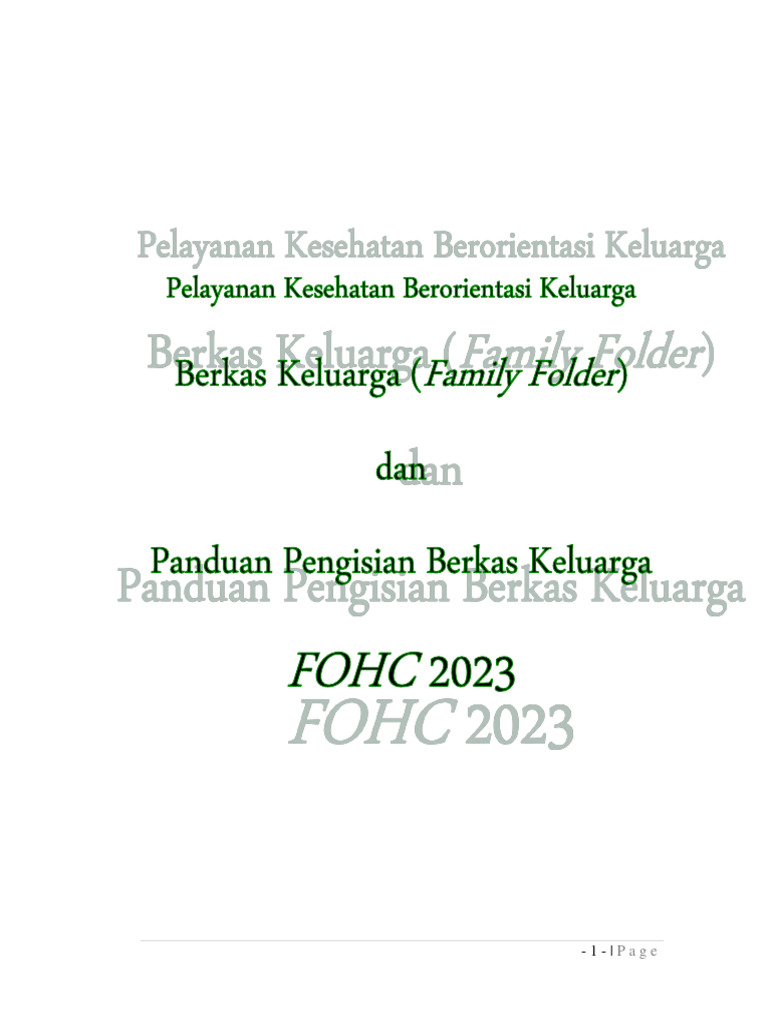 Lembar Kerja FOHC - Dalam Panduan PBL - 2023 - MHSW | PDF