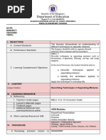Grade 6 Lesson Plan: Separating Mixtures | PDF | Filtration | Mixture