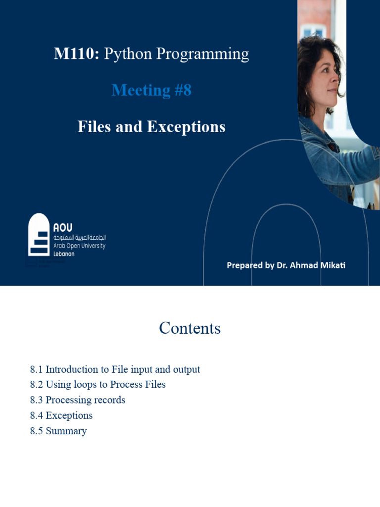 Meeting8 Files and Exceptions N | PDF | Computer File | String (Computer Science)