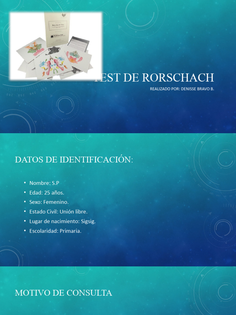 Test de Rorschach | PDF | Violencia | Temor