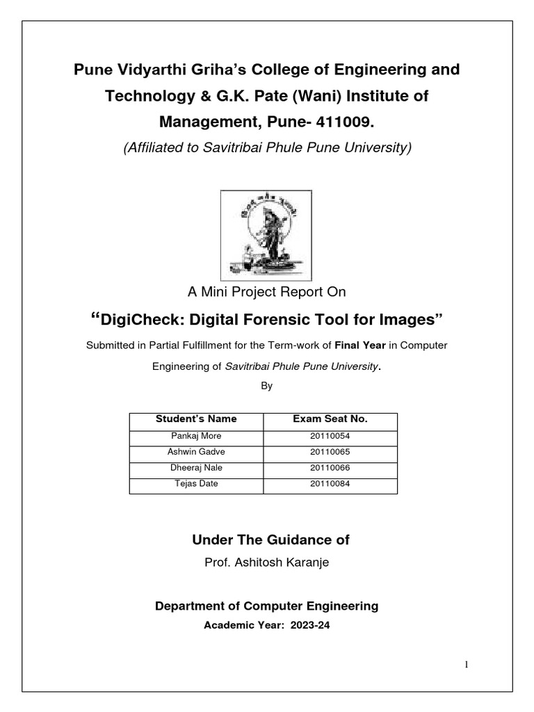 Mini Project 1 | PDF | Digital Forensics | Metadata
