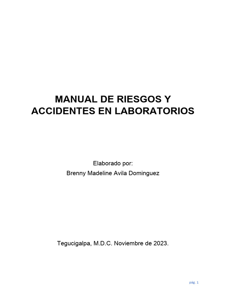 Manual de Riesgos en El Laboratorio | PDF | Laboratorios | Quemar