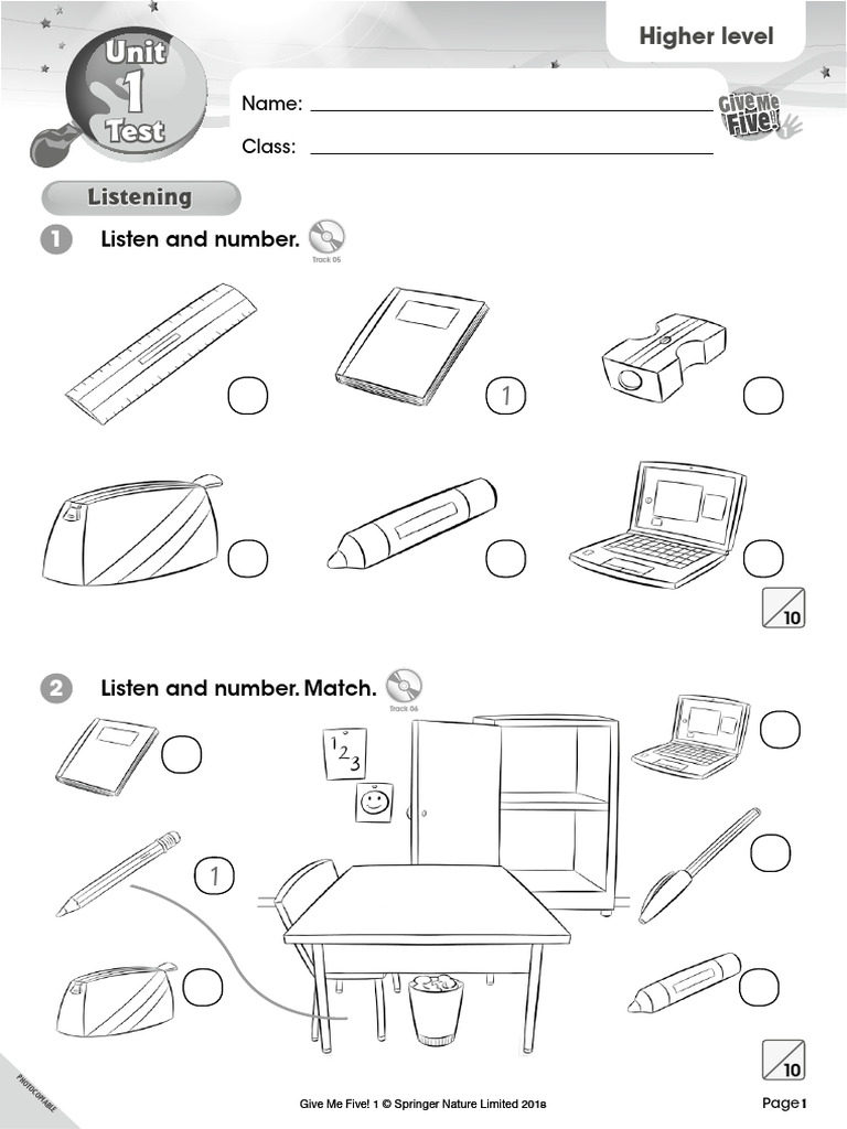 GMF L1 Units 1-9 Higher Level Tests | PDF