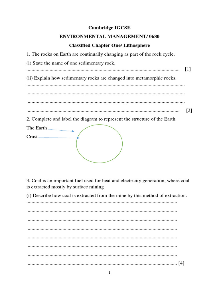 Classified Chapter One | PDF | Rock (Geology) | Natural Environment