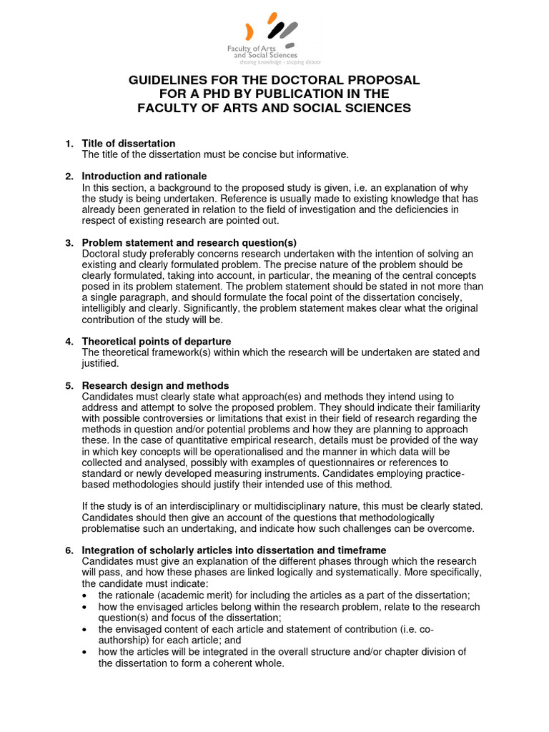 2022 - Guidelines For PHD (By Publication) Proposal | PDF | Methodology | Cognition