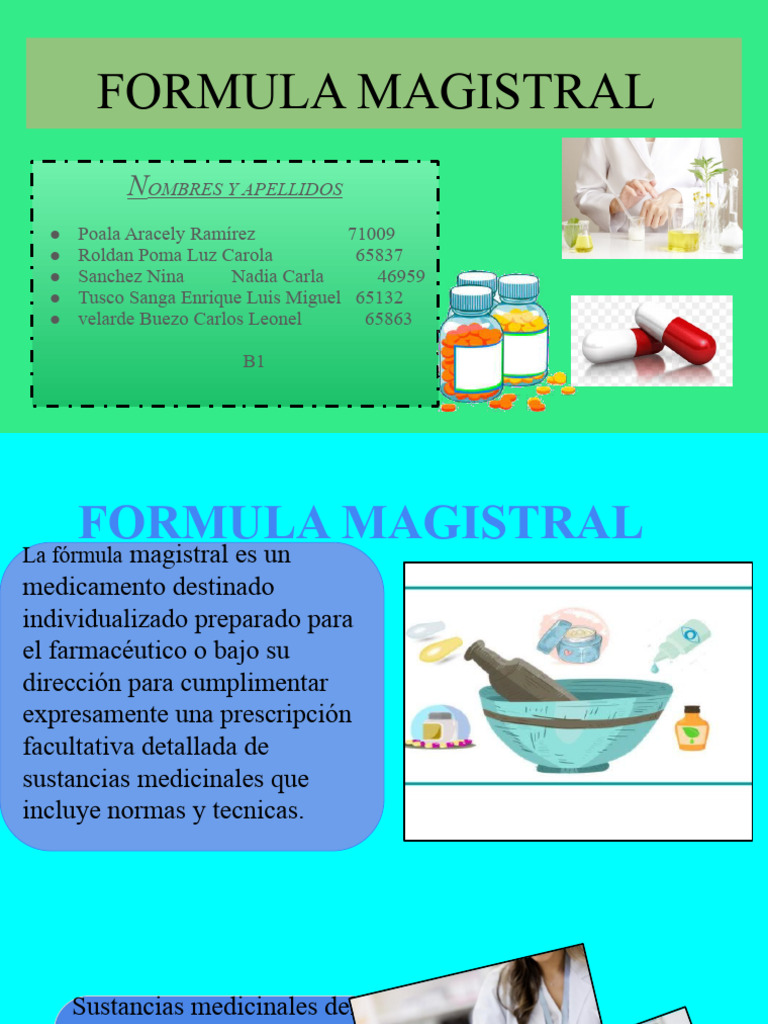 Formulas Magistrales | PDF | Farmacéutico | Medicamentos con receta