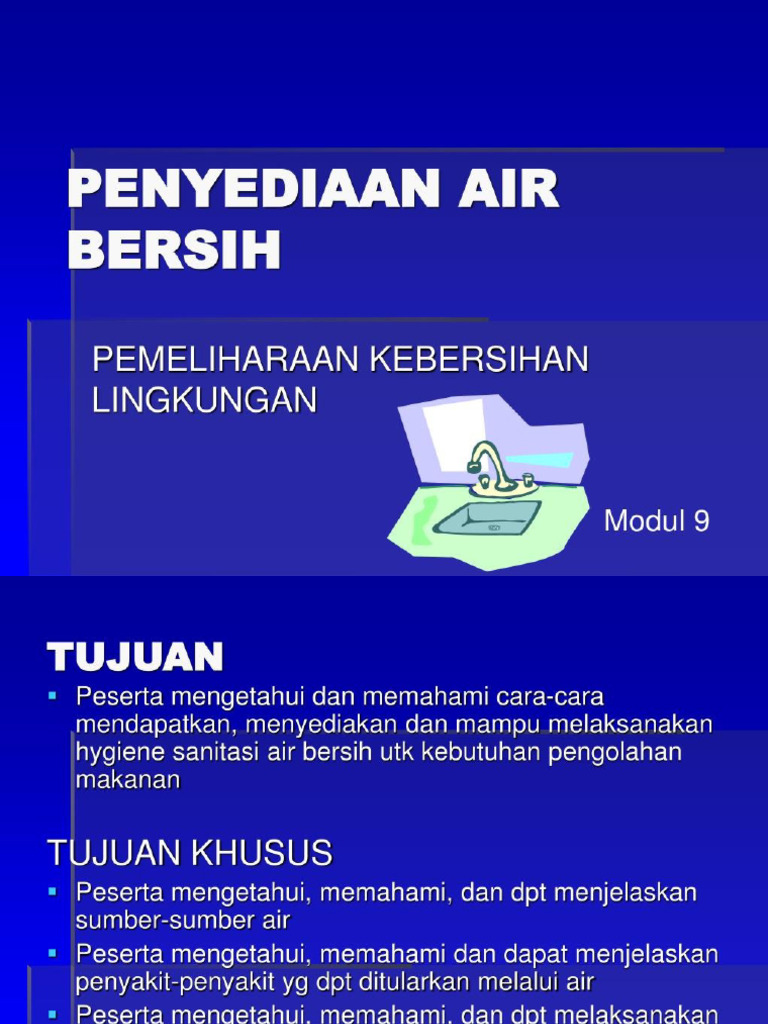 Penyediaan Air Bersih | PDF