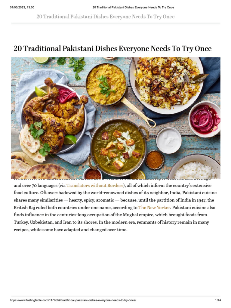 20 Traditional Pakistani Dishes Everyone Needs To Try Once | PDF ...