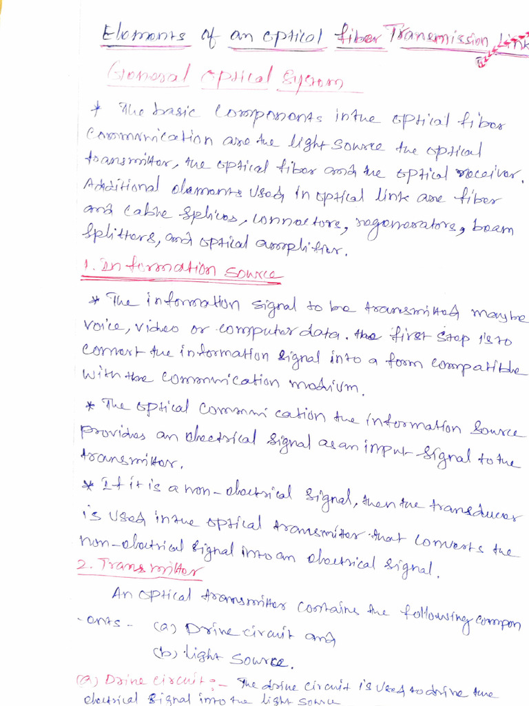 Unit 1 OCN | PDF | Electrical Engineering | Information And Communications Technology