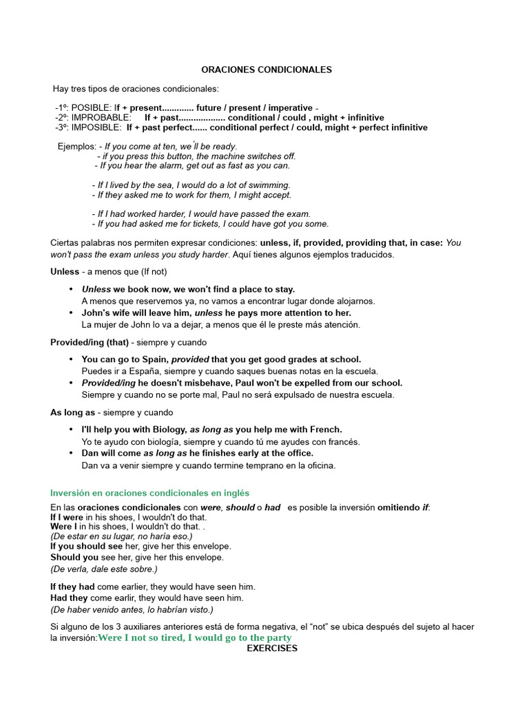 Conditionals Theory Practice | PDF