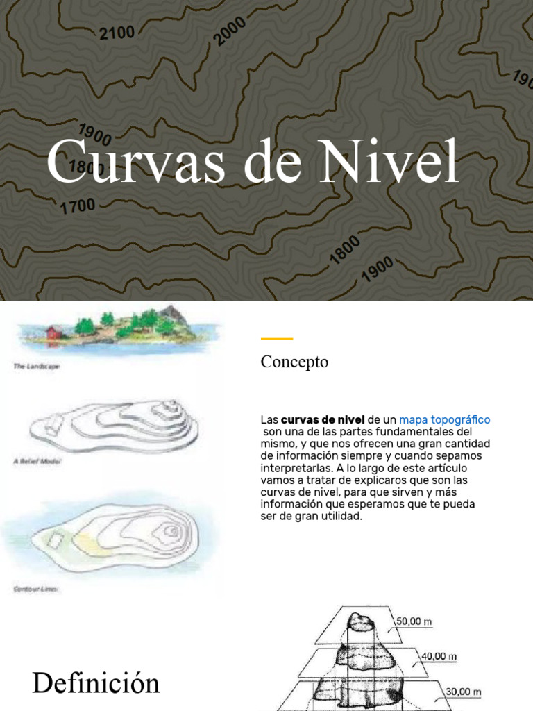 Curvas de Nivel: Definición y Aplicaciones | PDF | Línea de contorno ...