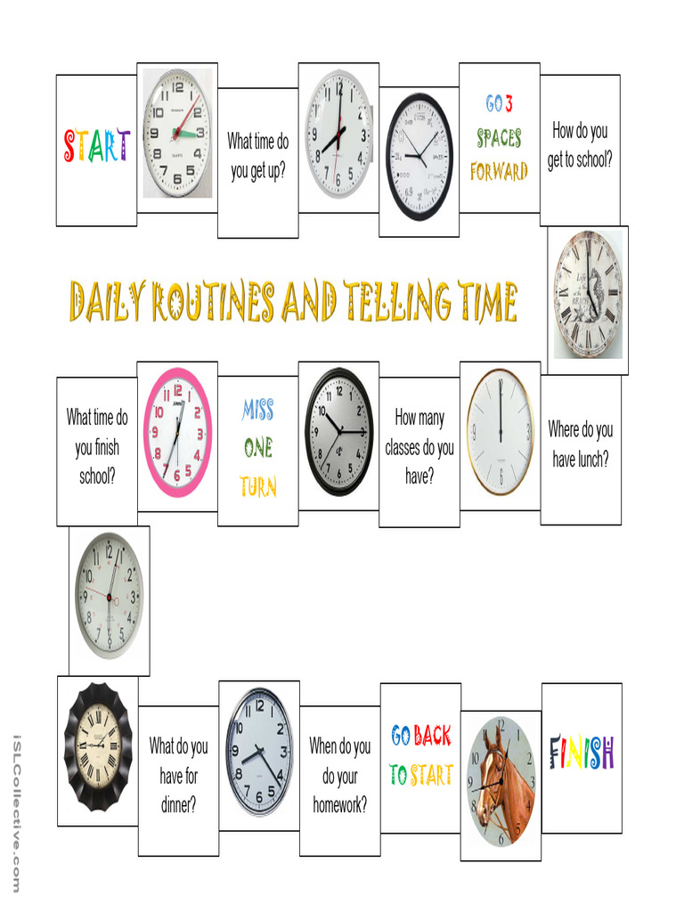 Daily Routines and Telling Time | PDF