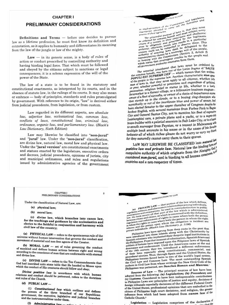 Introduction To Law by Barte (Pages 1-10) | PDF