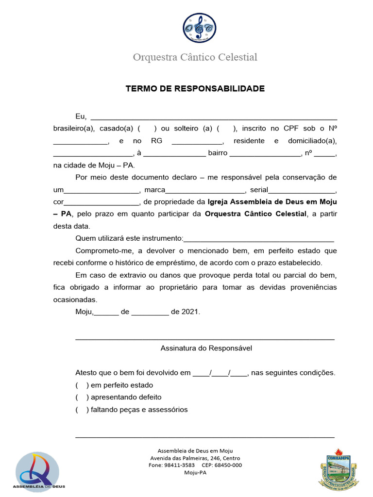 Termo de Responsabilidade | PDF