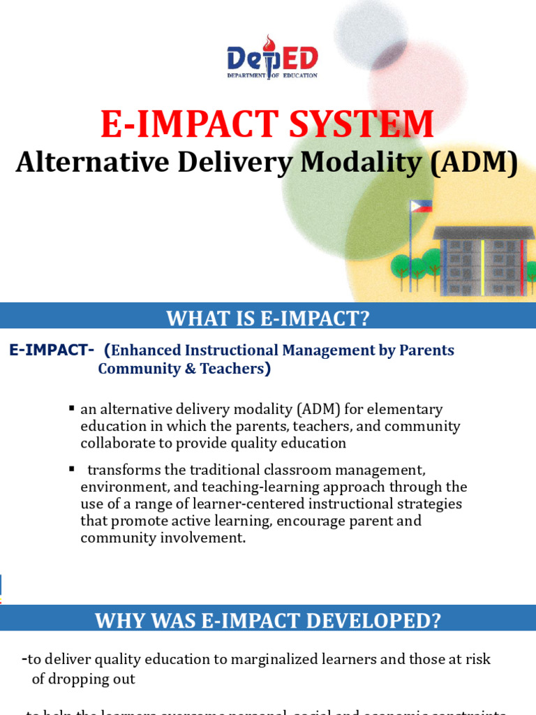 Alternative Delivery Mode E-Impact | PDF | Learning | Teachers