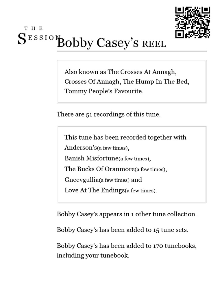 PR Bobby Casey's (Reel) On The Session | PDF