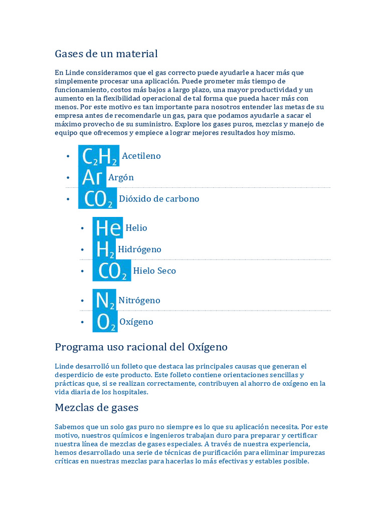 Gases de Un Amateria | PDF | Oxígeno | Acero