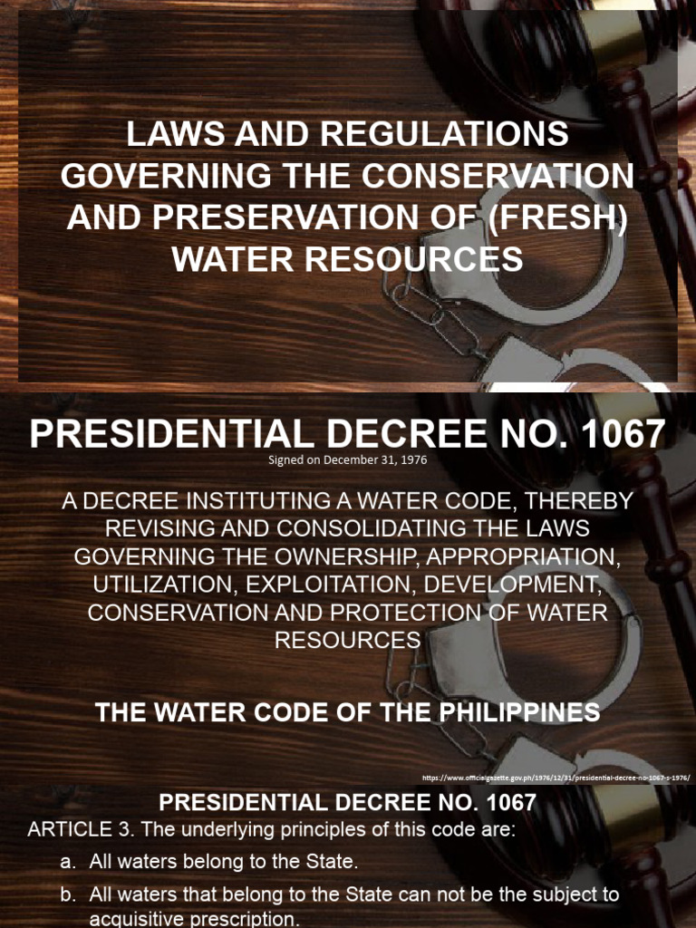 Philippine Water Laws Overview | PDF | Water Pollution | Water
